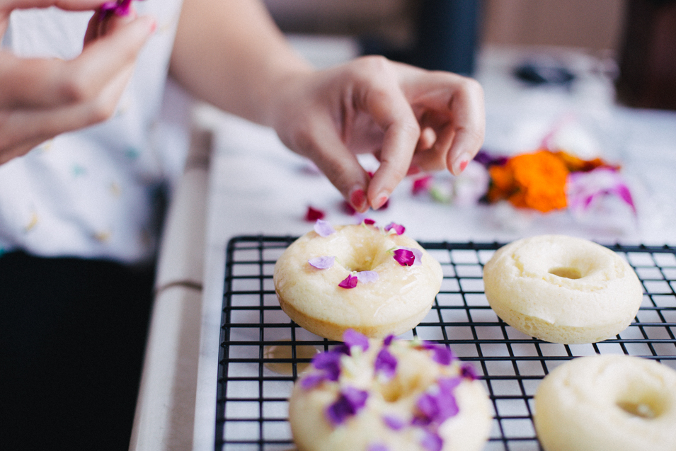 Recipe // Baked Floral Donuts + Churro Doughnuts - Cultural Chromatics